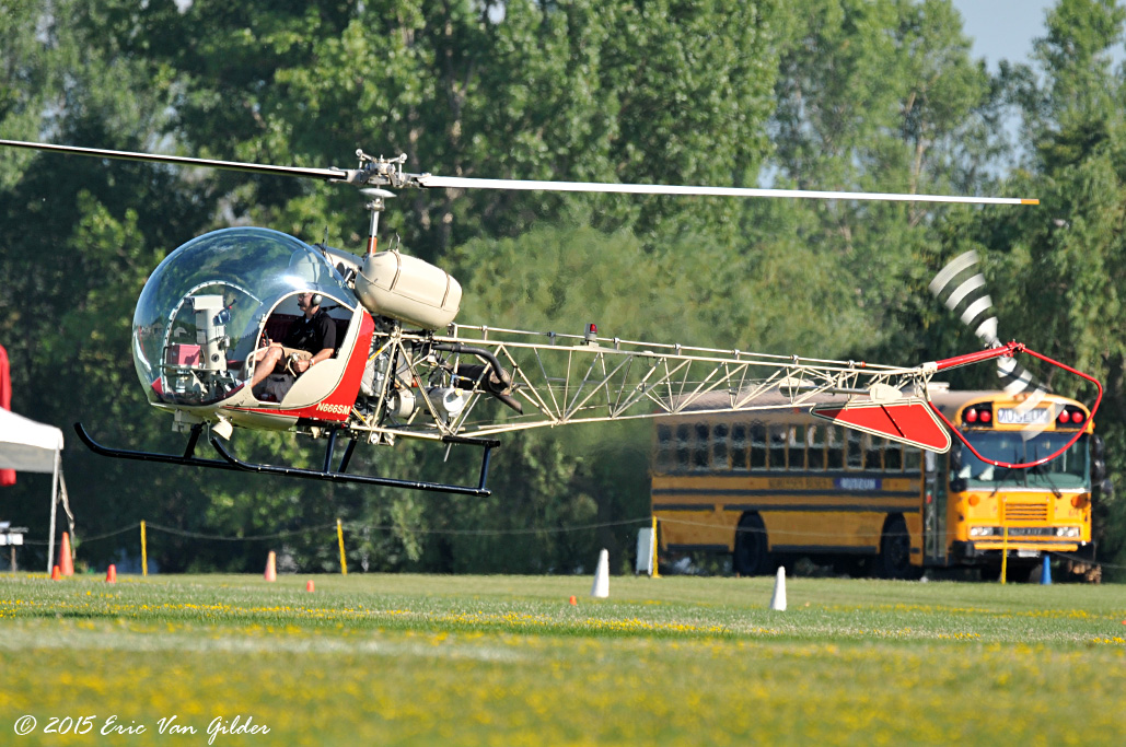 Van Gilder Aviation Photography, EAA Airventure 2015- Bell 47 Helicopter